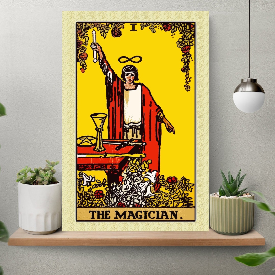 The Magician Tarot Cards Poster, the Magician Ppiritual Print, the ...