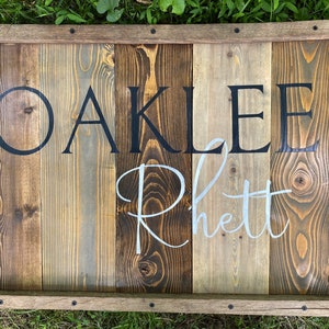 Rustic Baby Name Sign - Etsy