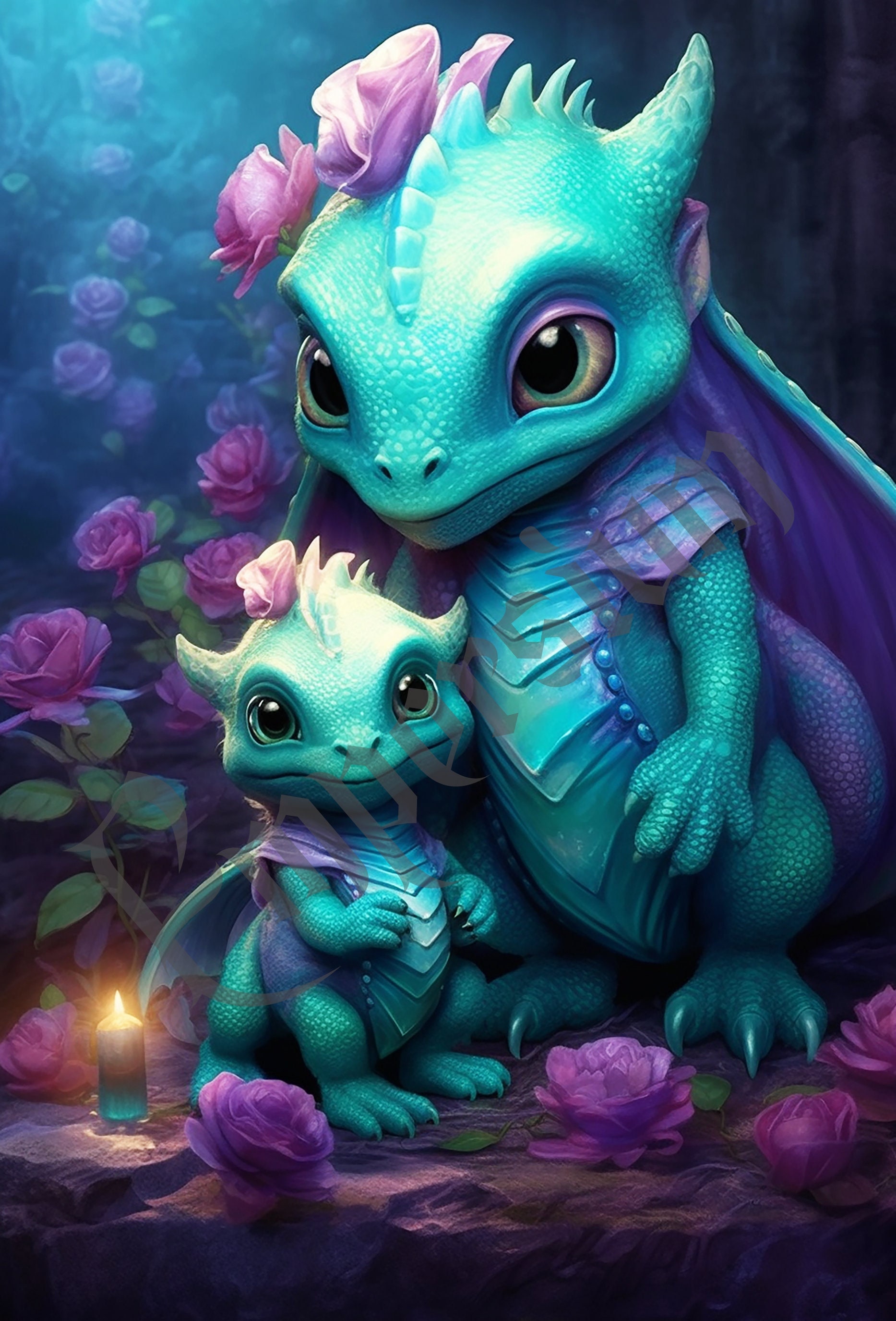 Baby Dragon Art Prints, Downloadable Dragon Prints, Fantasy Nursery ...