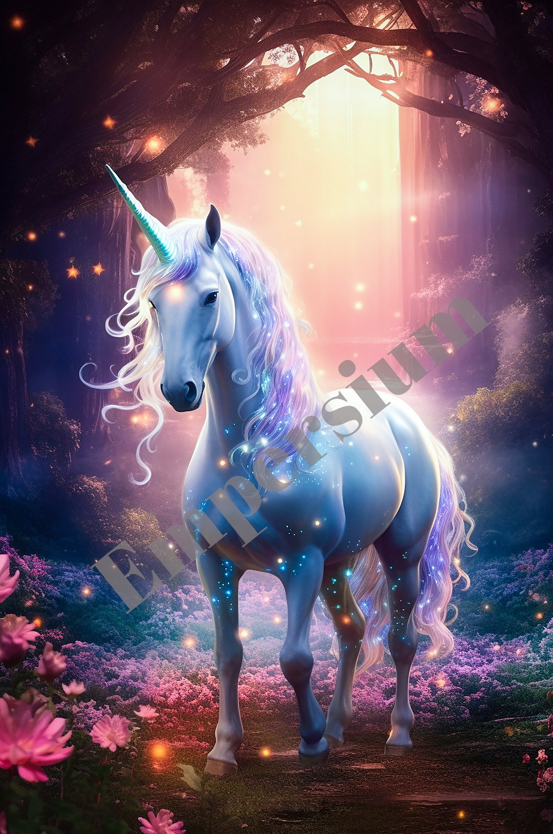 Fantasy Unicorn Art Prints: Kids Room Decor (digital Download) - Etsy