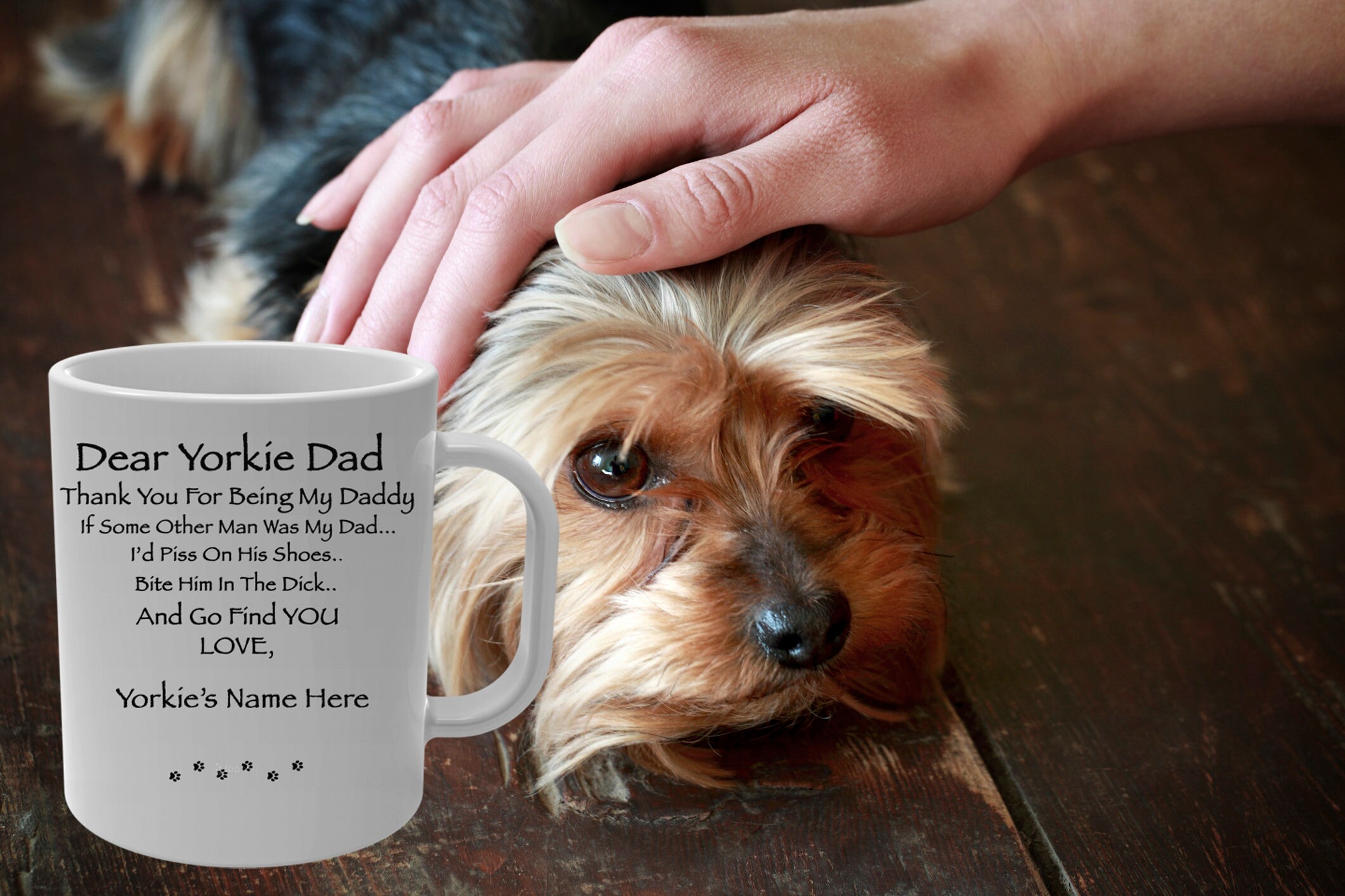 Yorkie Dad Father's Day Gift, Yorkie Dad Mug - Etsy