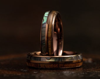 Abalone Wedding Ring | Etsy