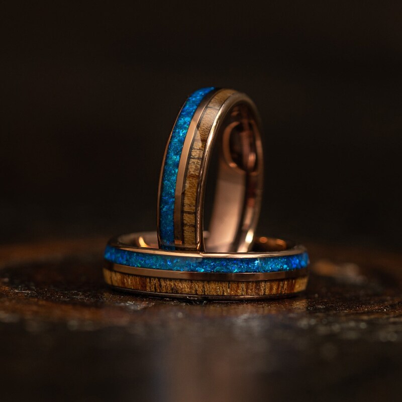 Blue Wedding Ring - Etsy