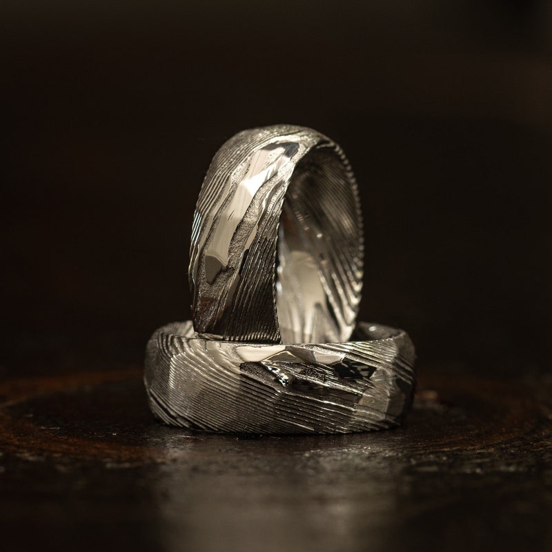 Damascus Steel Ring - Etsy