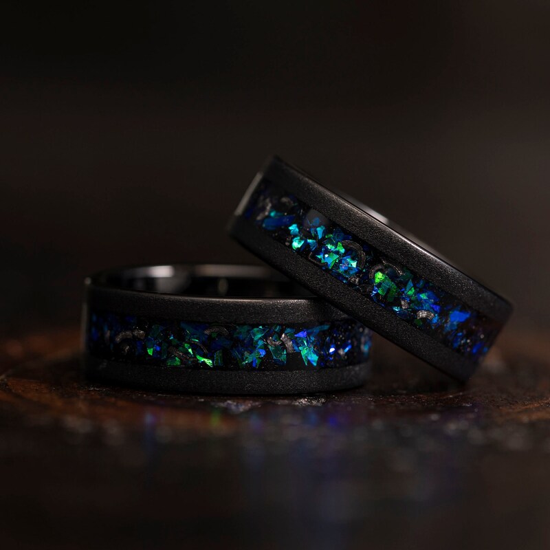 Meteorite Wedding Band - Etsy