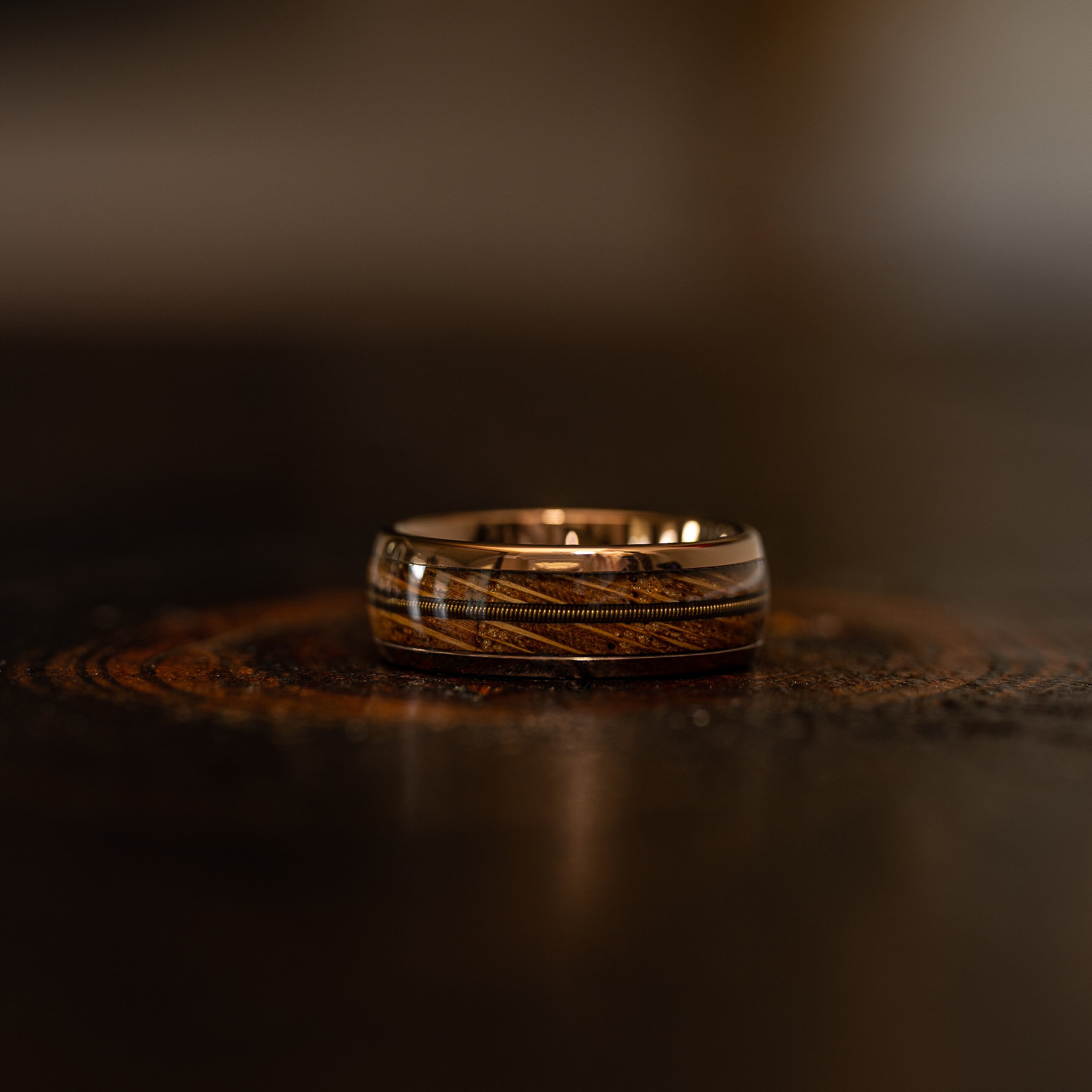 Guitar String Ring With Whiskey Barrel Guitar String Ring - Etsy Canada