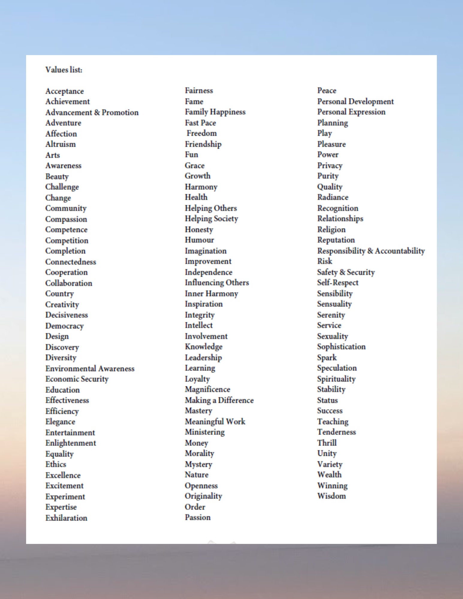 Top 5 Core Values - Etsy