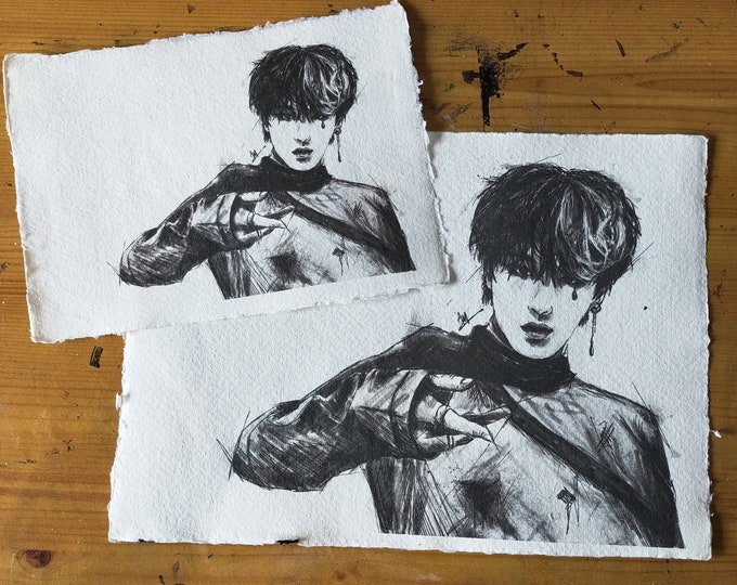 ATEEZ San 'answer' Handmade Paper Prints - Etsy