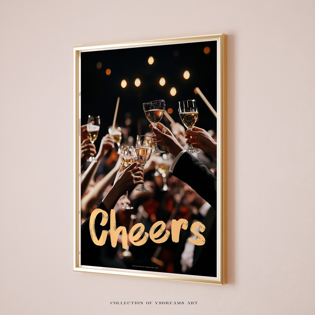 Cheers Poster, Coctail Poster, Cheers Print, Cocktail Prints, Bar Cart ...