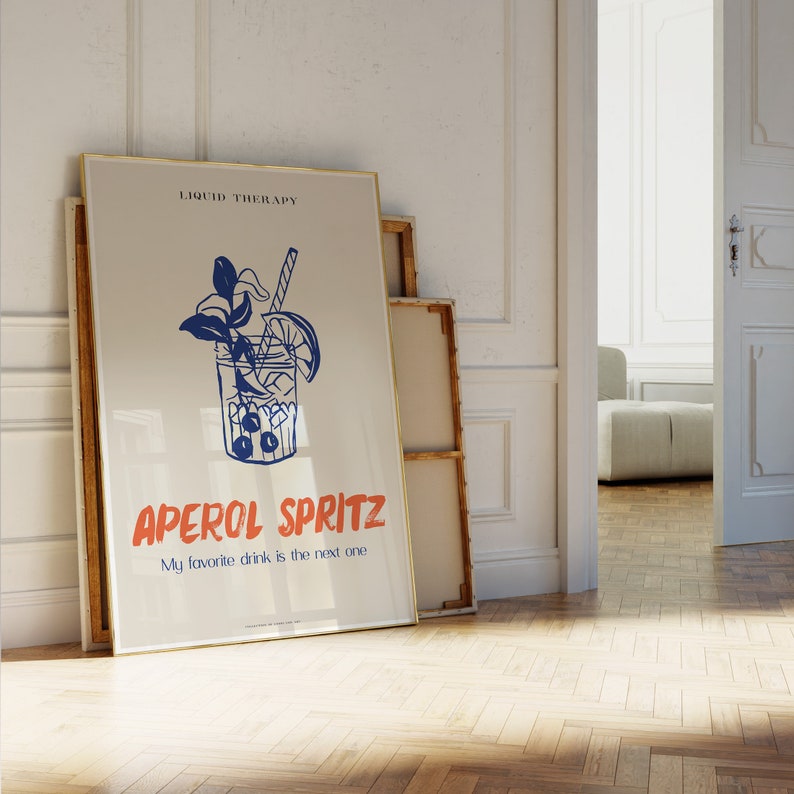 Aperol Spritz Poster, Aperol Spritz Coctail, Aperol Spritz Print ...