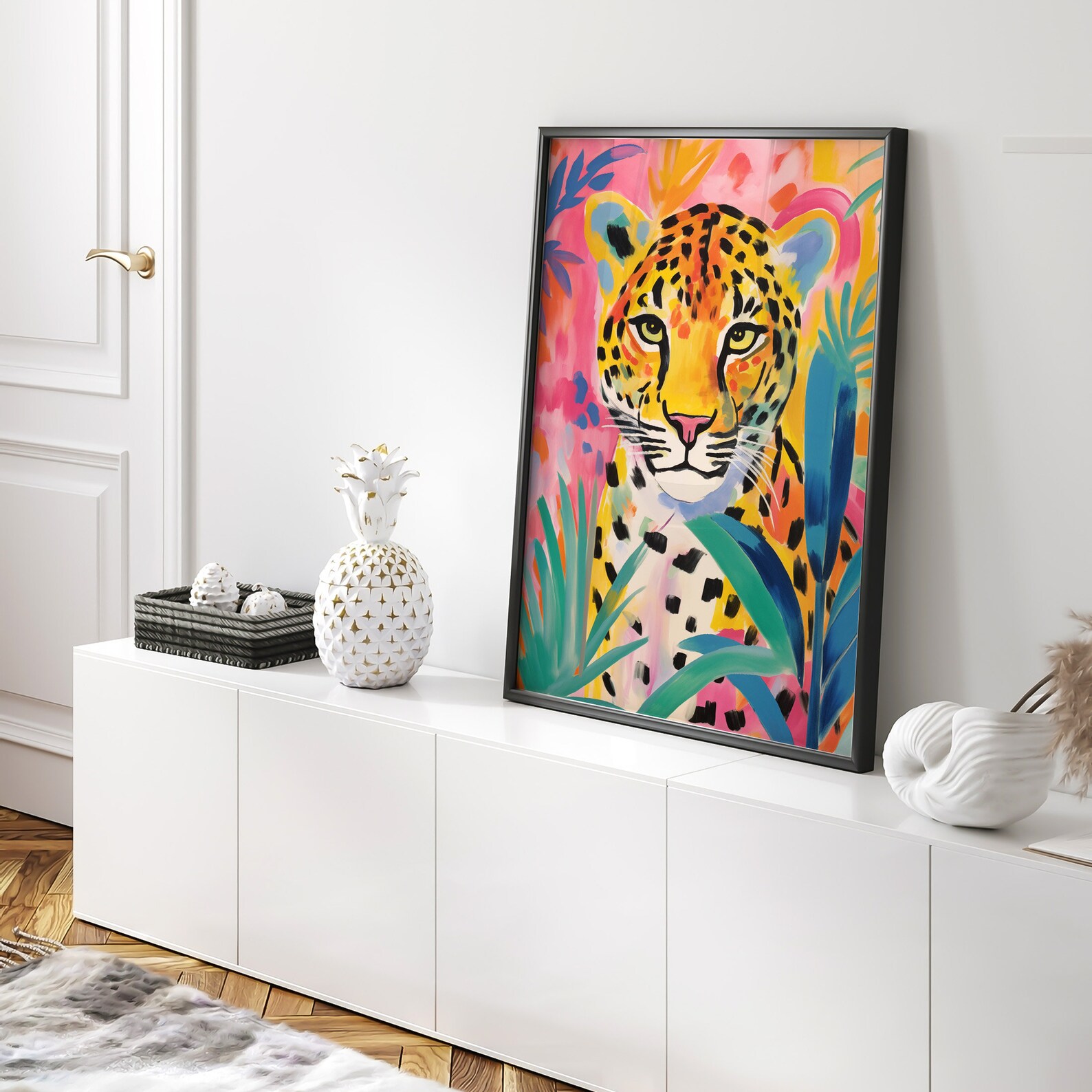 Cheetah Wall Art, Cheetah Poster, Colorful Kids Room Poster, Leopard ...