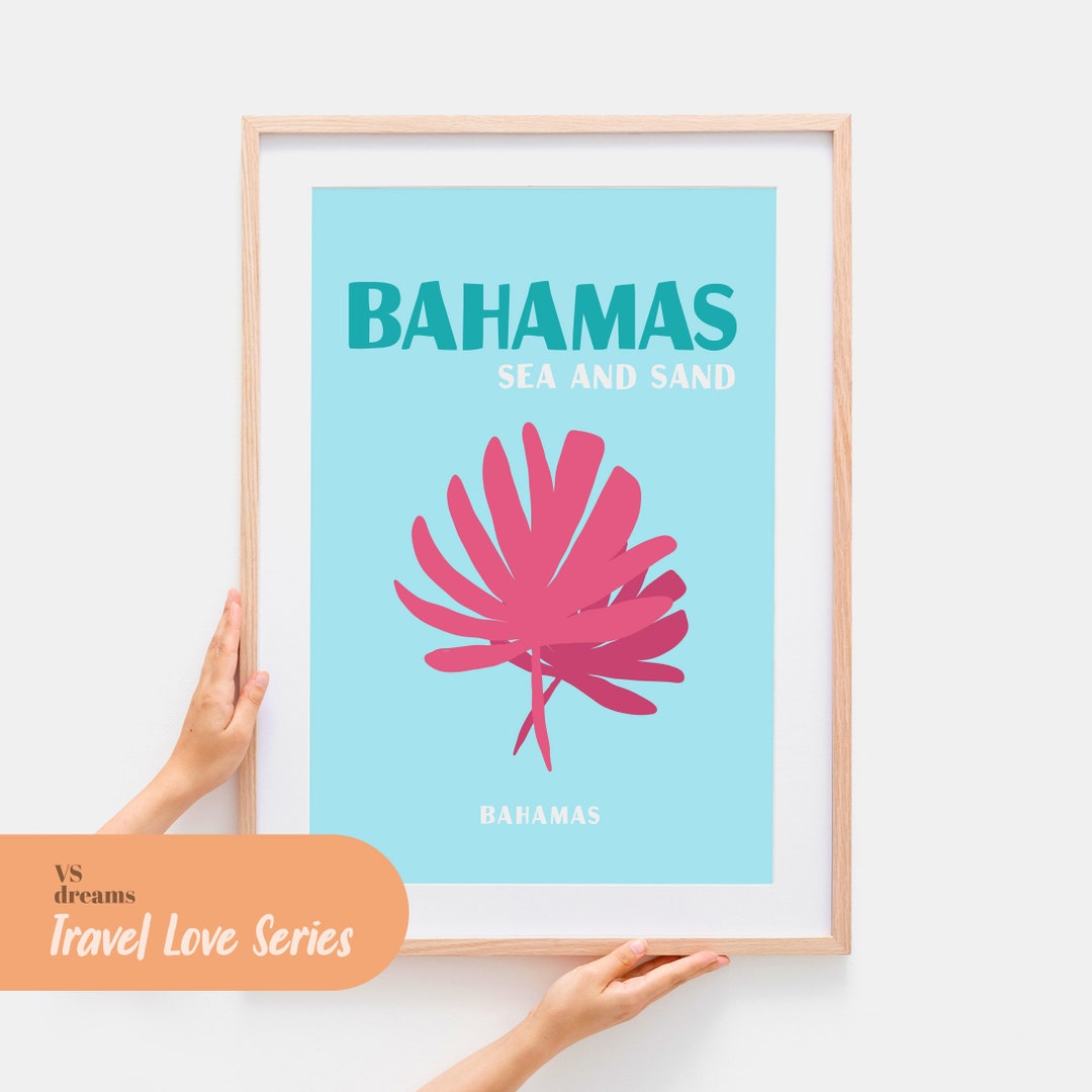 Bahamas Print, Bahama Islands Poster, Modern Wall Art, Tropical Ocean ...
