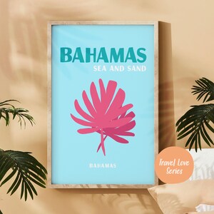 Bahamas Print, Bahama Islands Poster, Modern Wall Art, Tropical Ocean ...