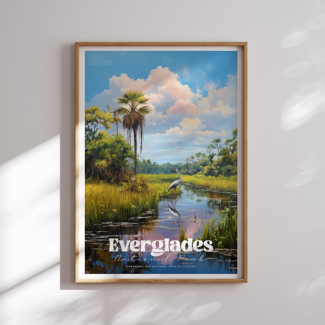 Everglades National Park Poster, National Park Gift, Nature Print ...