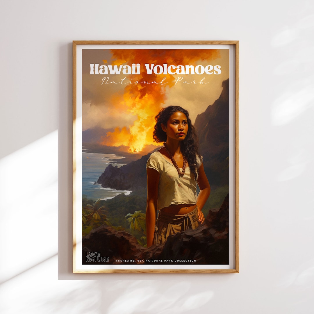 Hawaii Volcanoes National Park Poster, National Park Gift, Printable ...