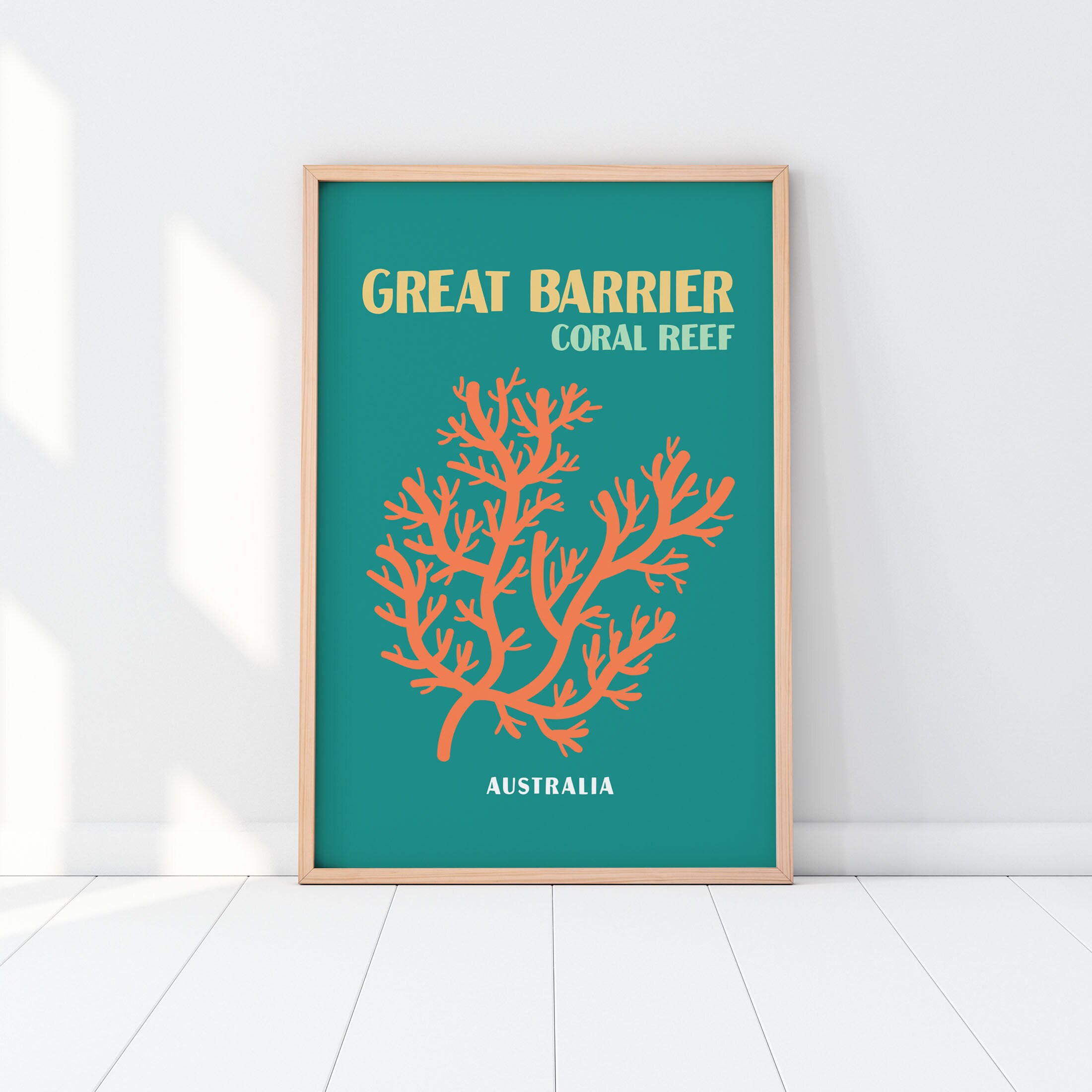 Great Barrier Reef Print Travel Prints Coral Reef Print - Etsy