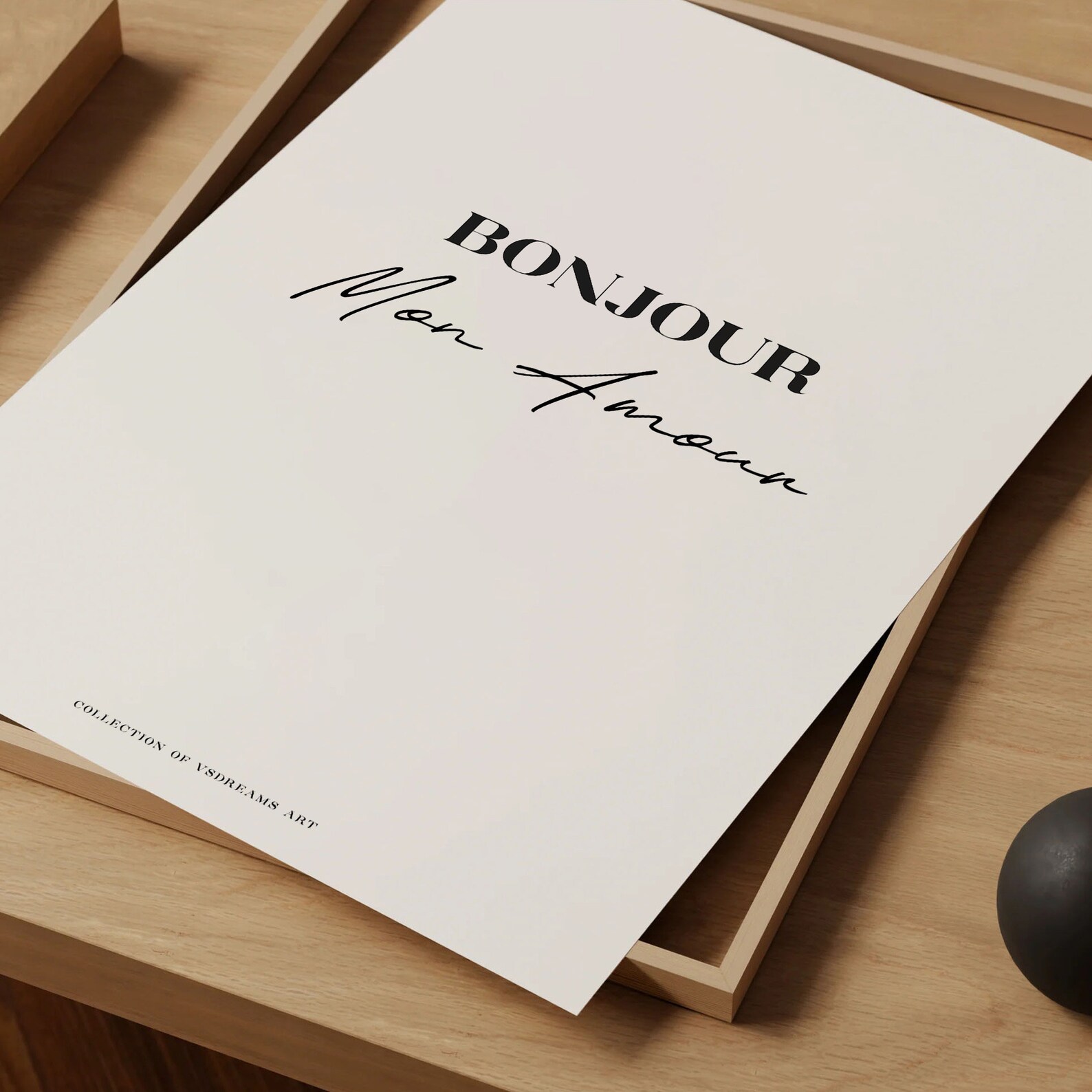Bonjour Wall Art, Bonjour Art Print, French Wall Art, French Love ...