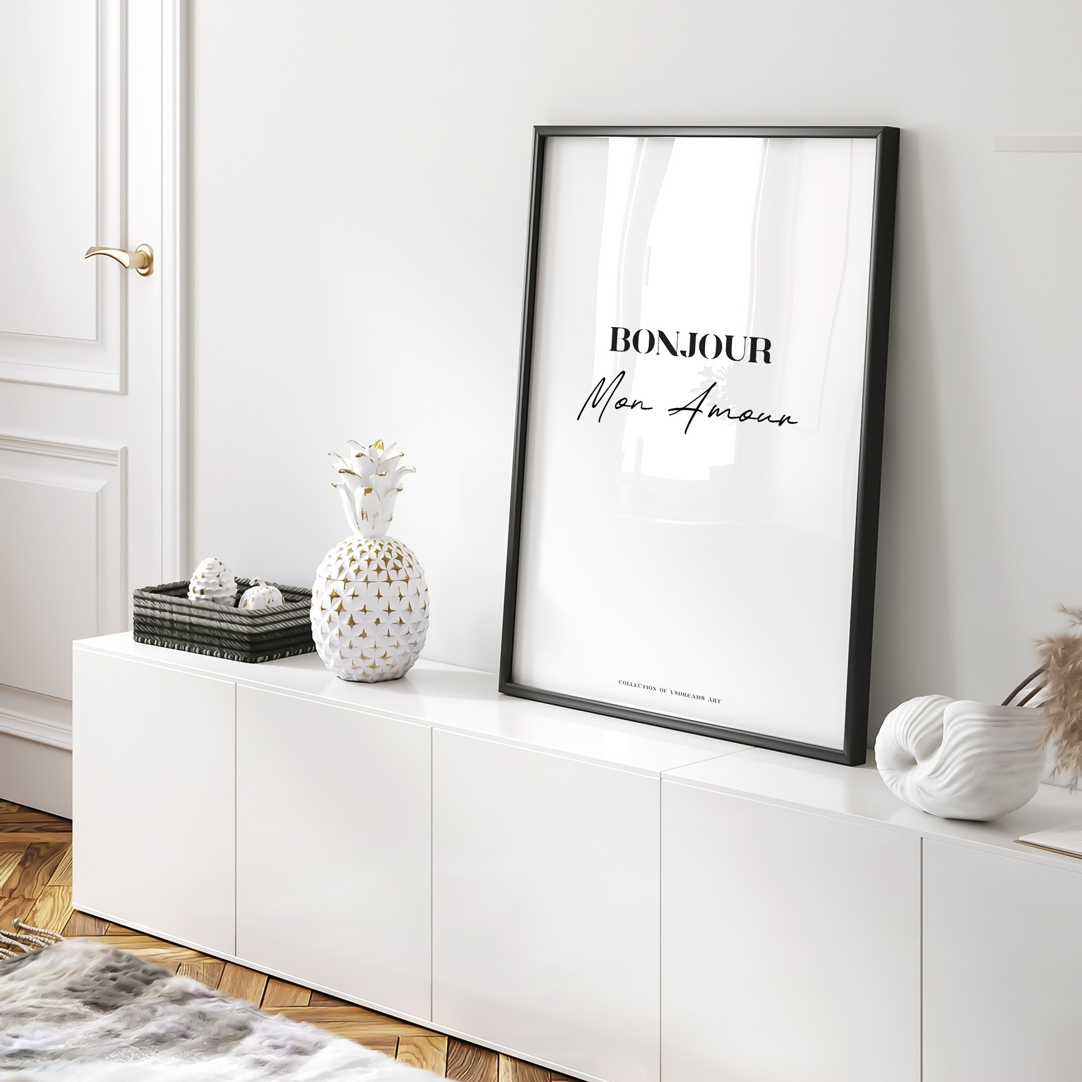 Bonjour Wall Art, Bonjour Art Print, French Wall Art, French Love ...