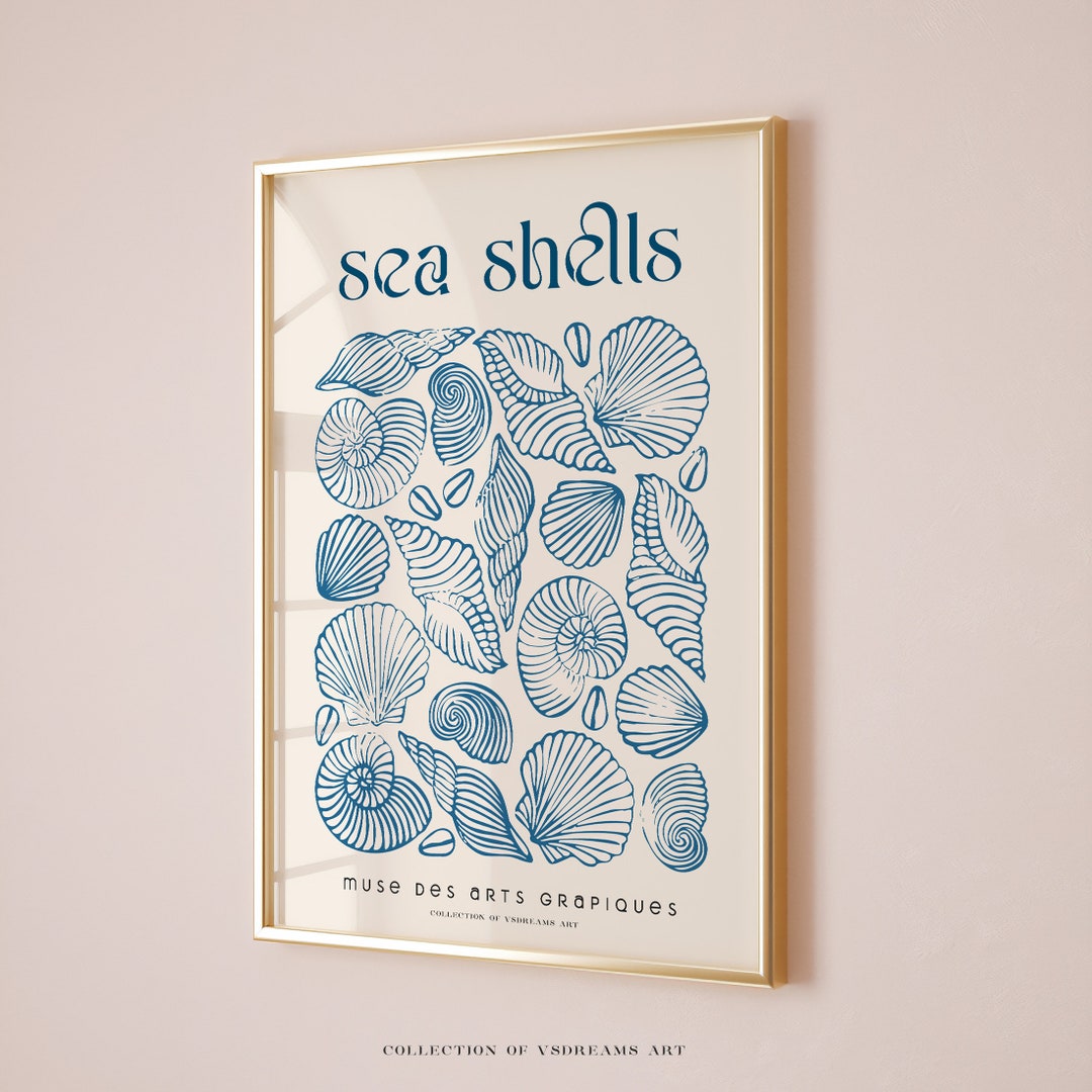 Seashell Prints, Seashell Wall Art, Beach Lover Gift, Sea Lover Gift ...