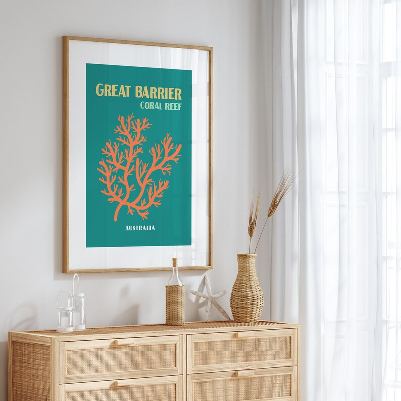 Great Barrier Reef Print Travel Prints Coral Reef Print - Etsy