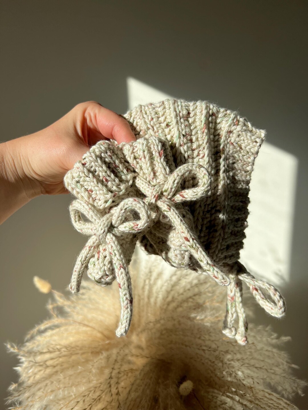 WELCOME HOME Set Bonnet and Booties| Crocheted | Handmade | 100% Cotton ...