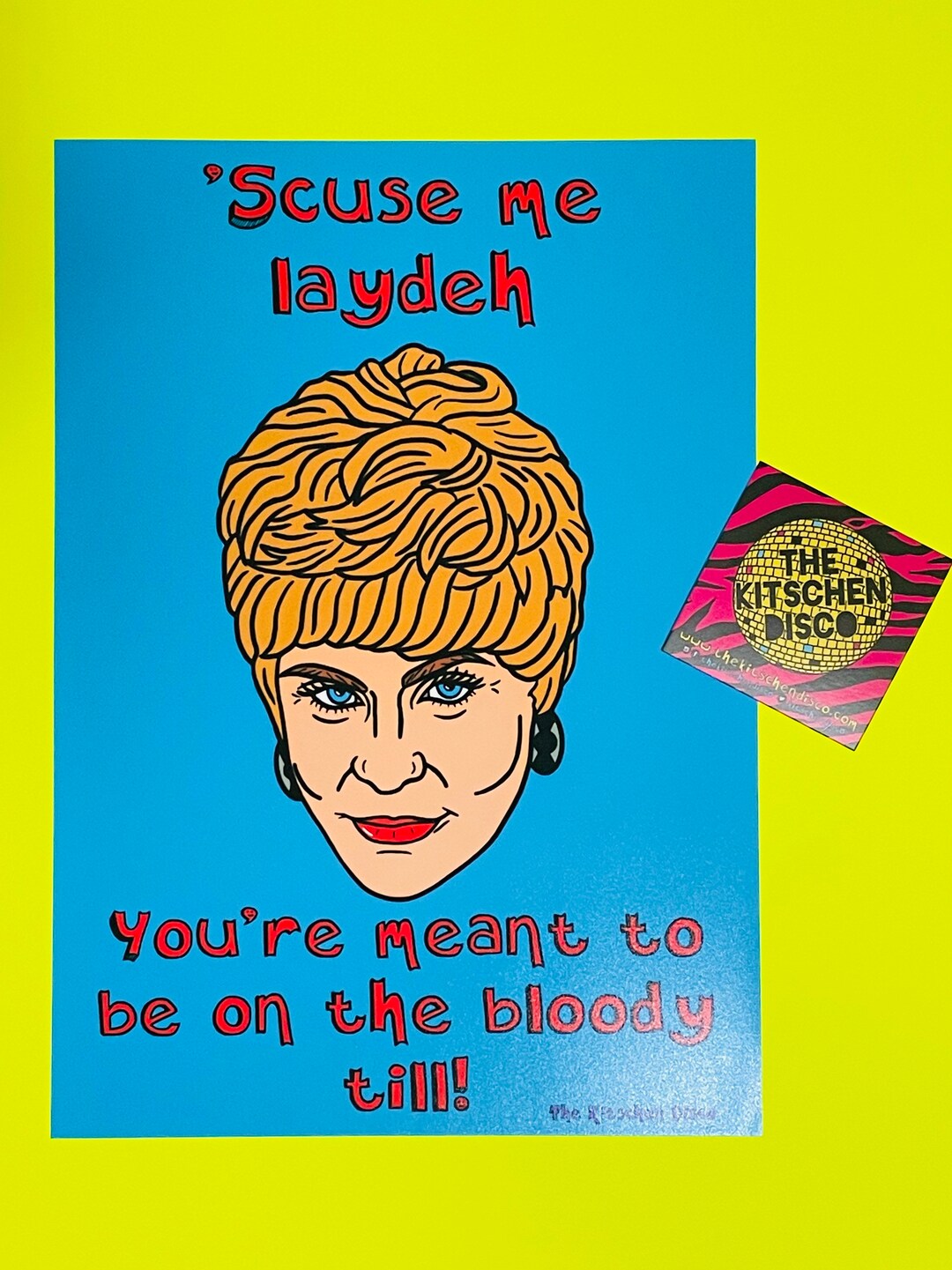 Scuse Me Laydeh Charity Shop Sue, Colourful, Unframed, Wall Art Print ...