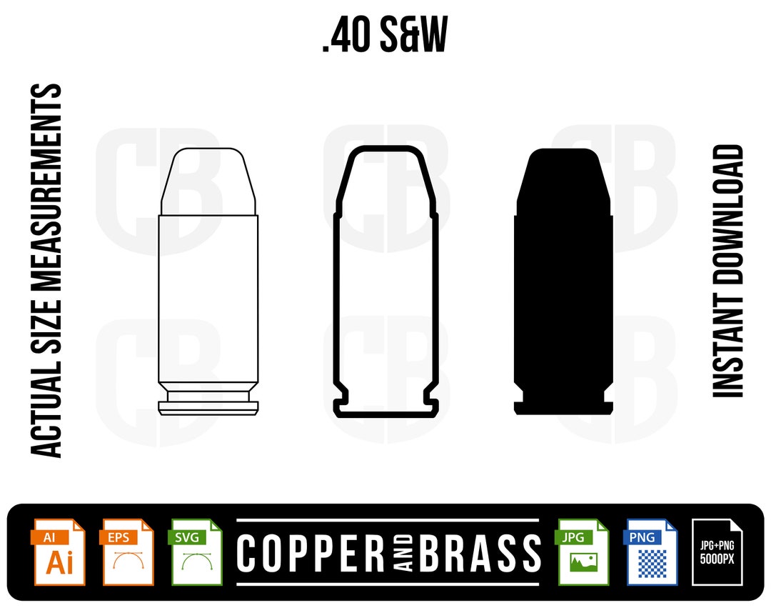 40 S&W Bullet / Graphics .ai .svg .eps .png .jpg Files Vector Files ...