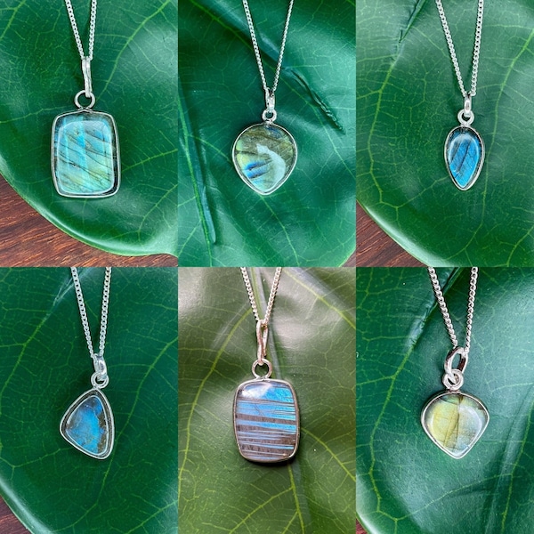 Spectrolite Pendant - Etsy