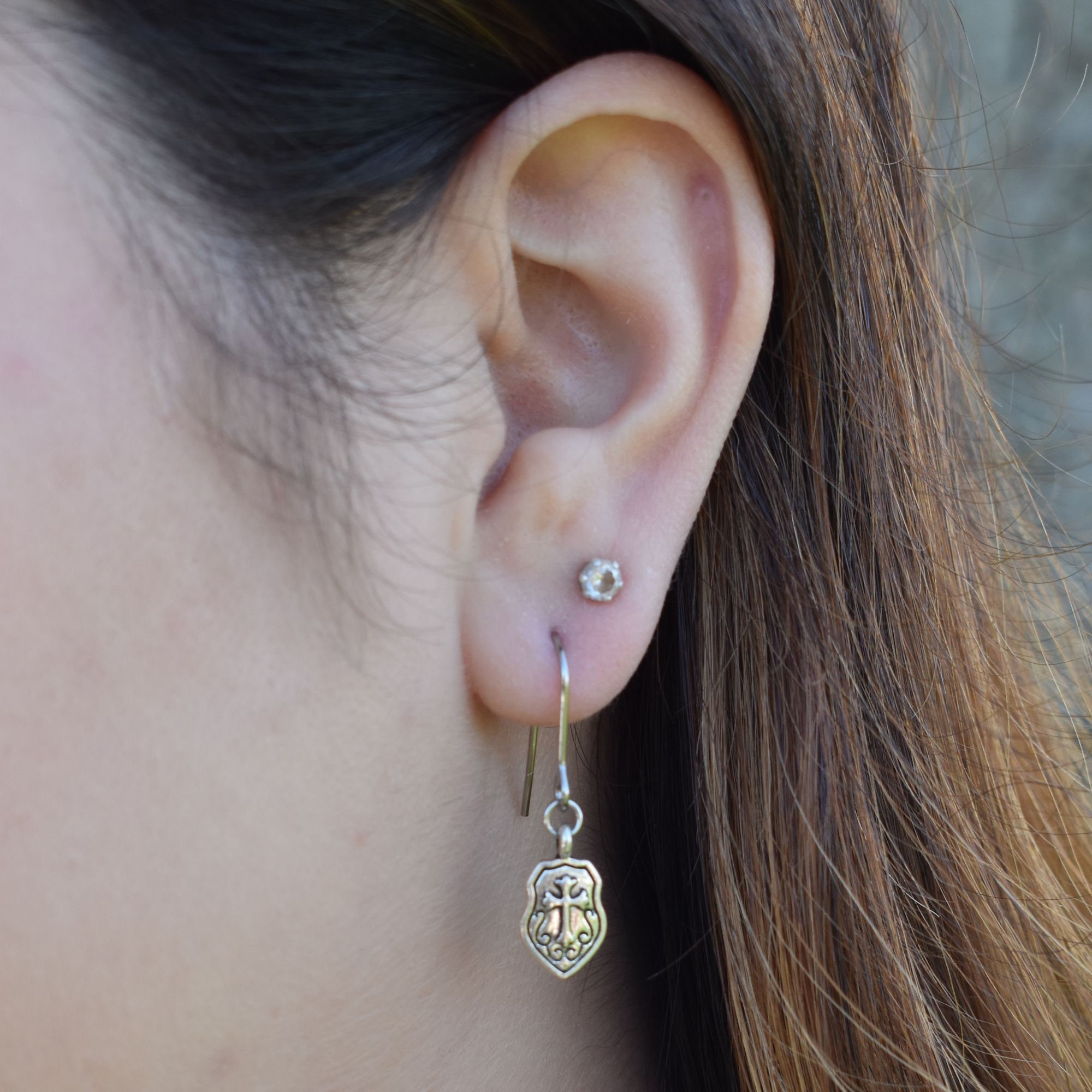 Armor of God Stainless Steel Minimalist Earrings Christian | Etsy