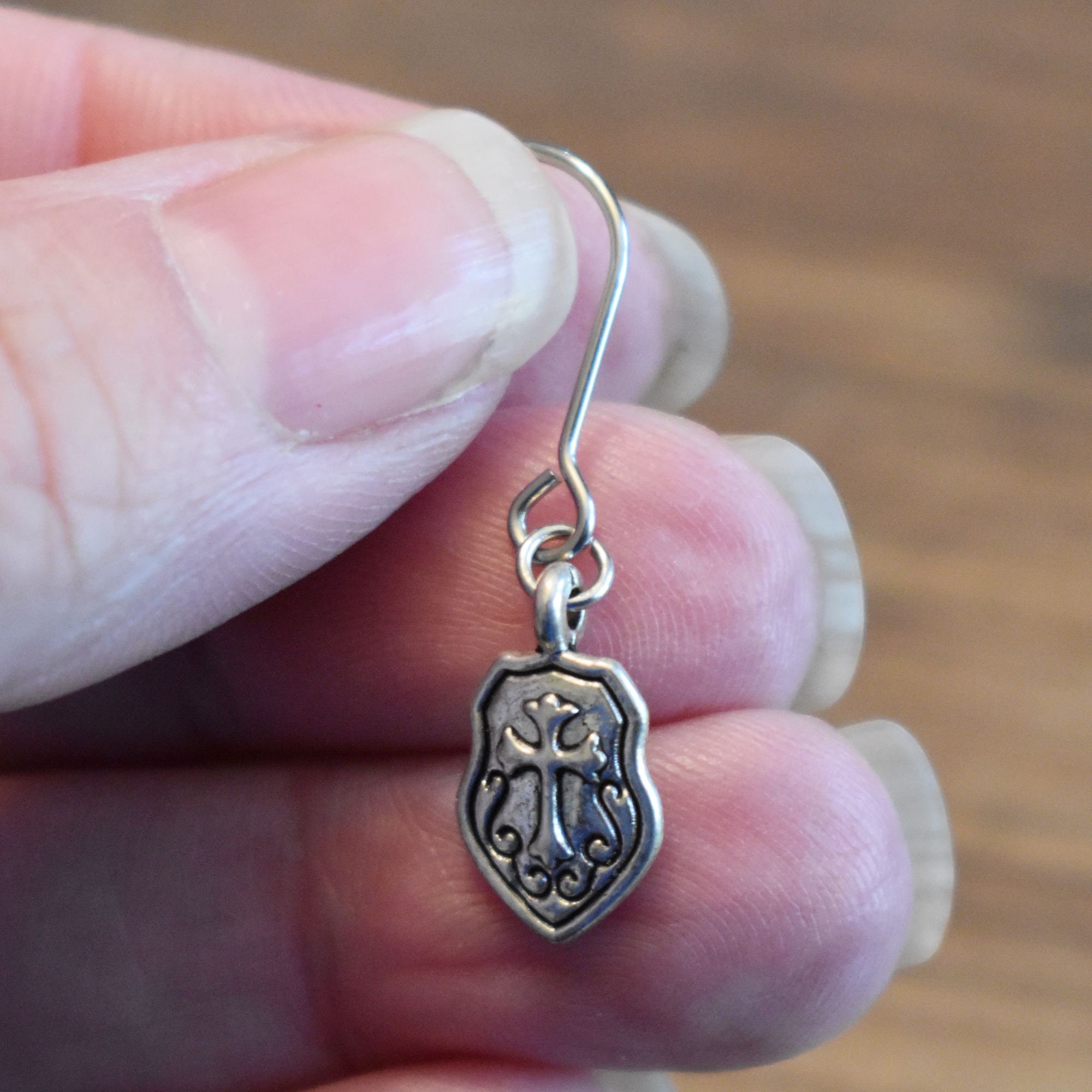 Armor of God Stainless Steel Minimalist Earrings Christian - Etsy