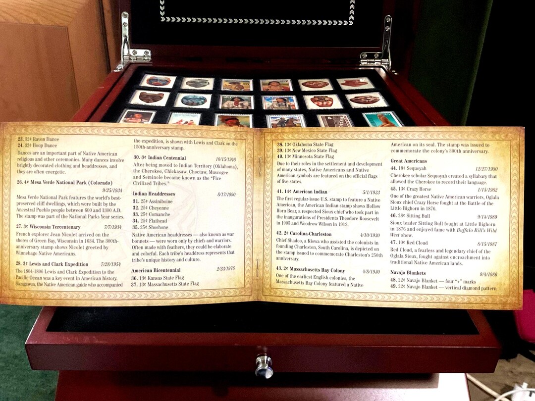 The Native American Stamp Collection by Danbury Mint - Etsy