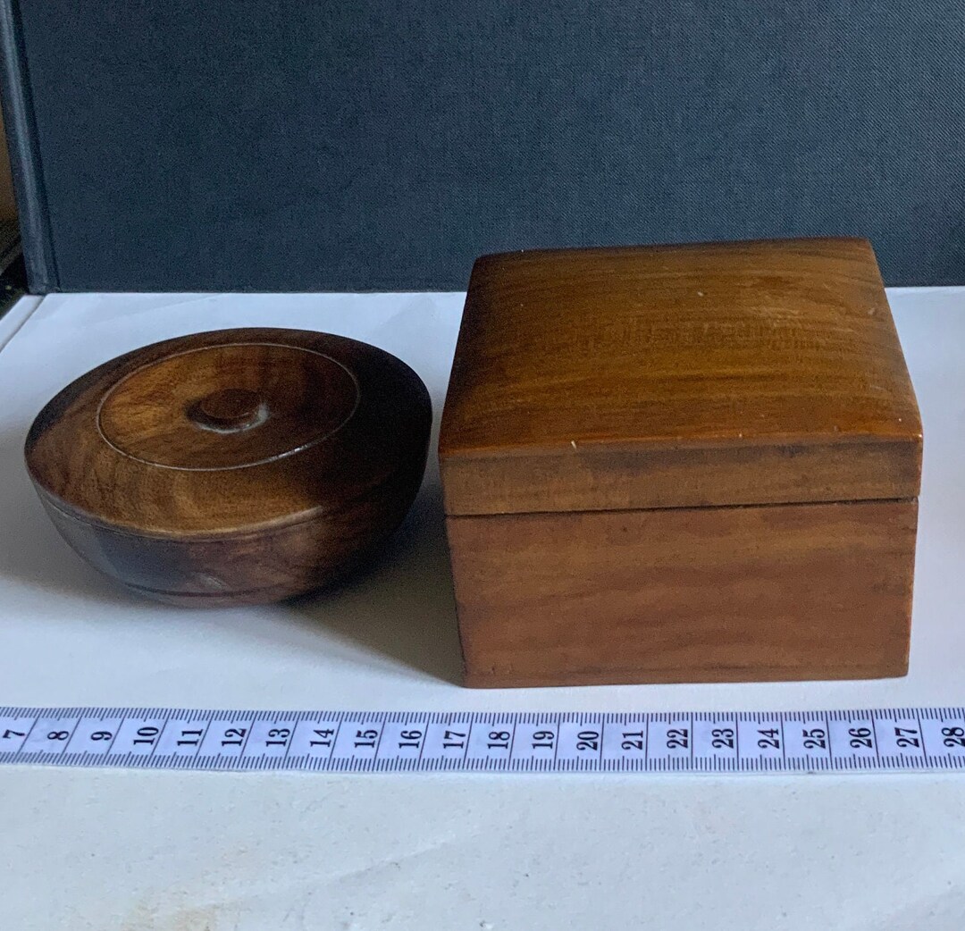 Two Treen Boxes, One Marked Culpepper - Etsy