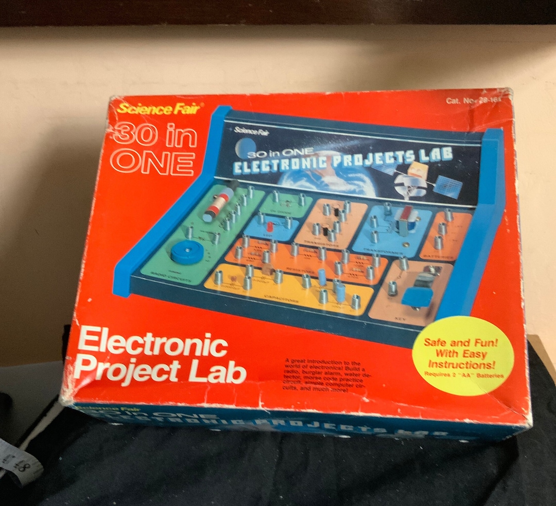 Science Fair 30 in One Electronic Projects Lab - Etsy