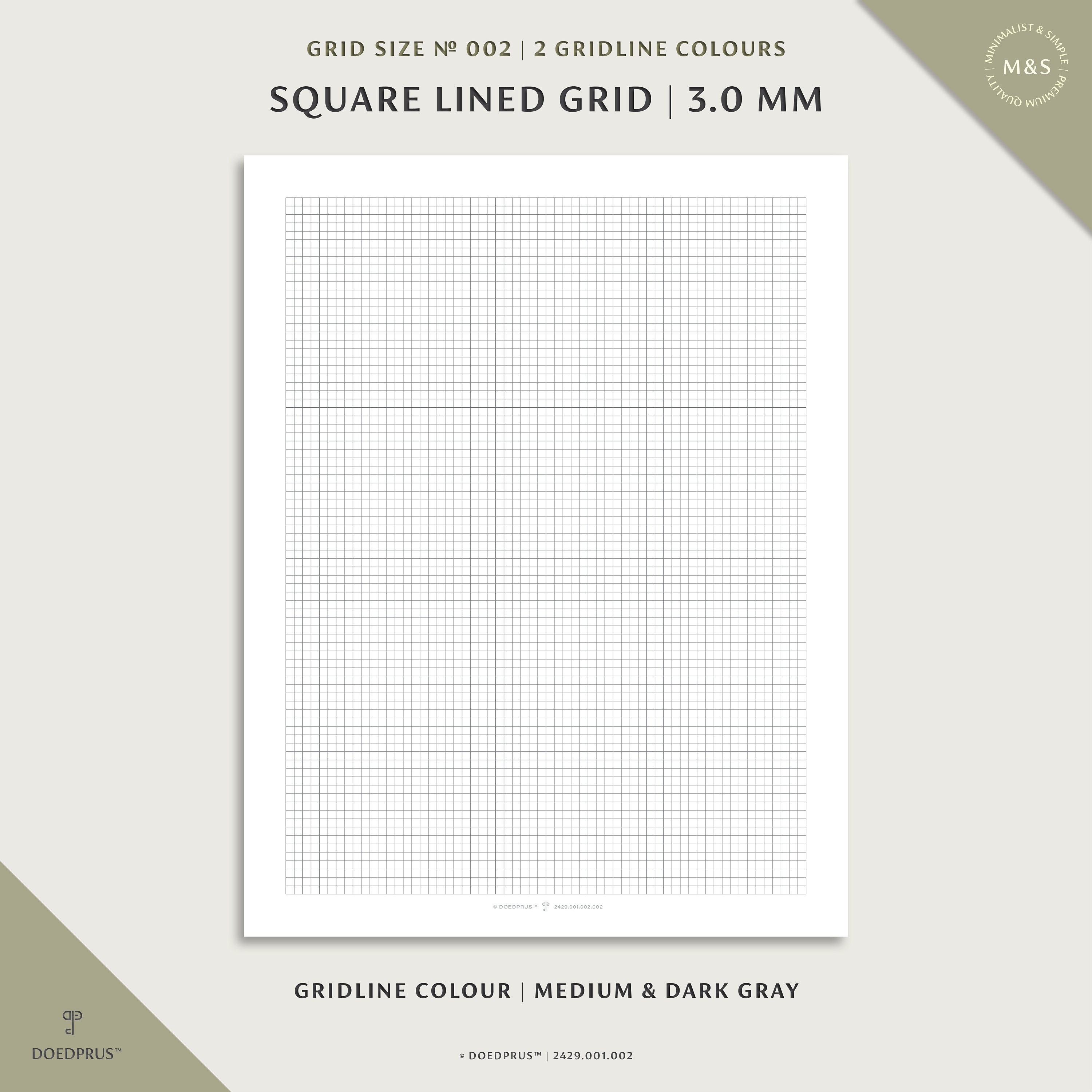 Simple Lined Grid Sheets, Graph Paper, 1.5mm/3mm/4.5mm/6mm/7.5mm/9mm, 2 ...