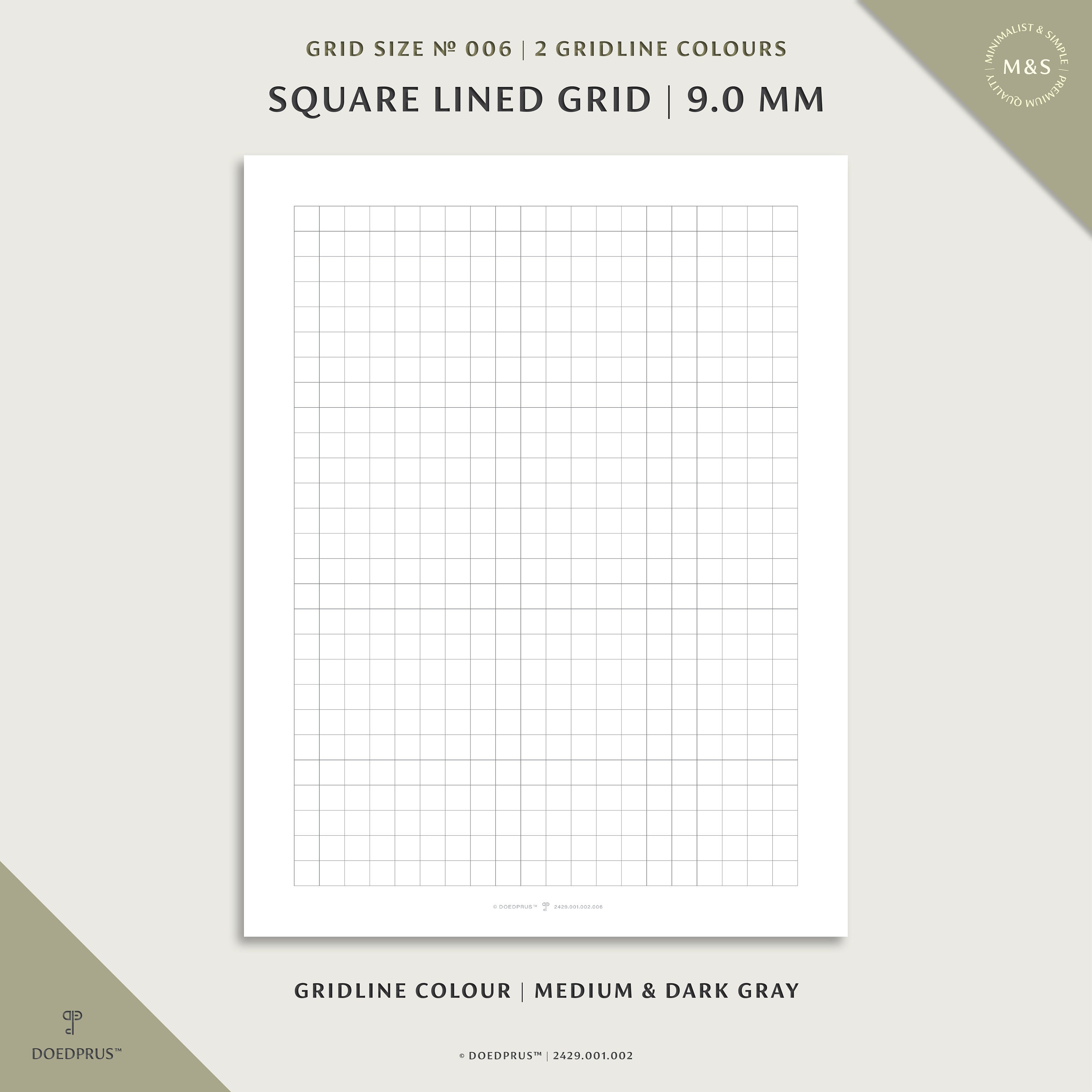 Simple Lined Grid Sheets, Graph Paper, 1.5mm/3mm/4.5mm/6mm/7.5mm/9mm, 2 ...
