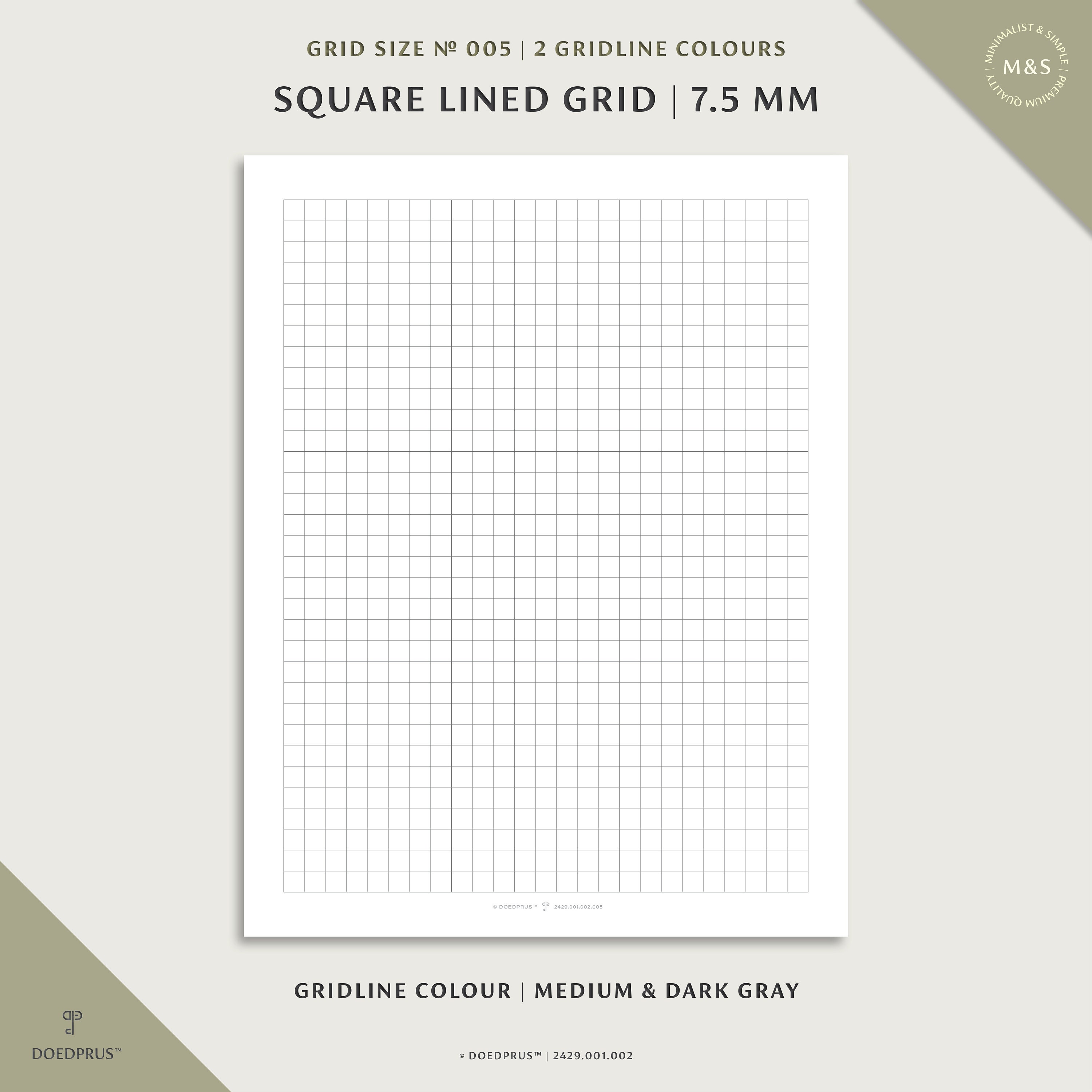 Simple Lined Grid Sheets, Graph Paper, 1.5mm/3mm/4.5mm/6mm/7.5mm/9mm, 2 ...