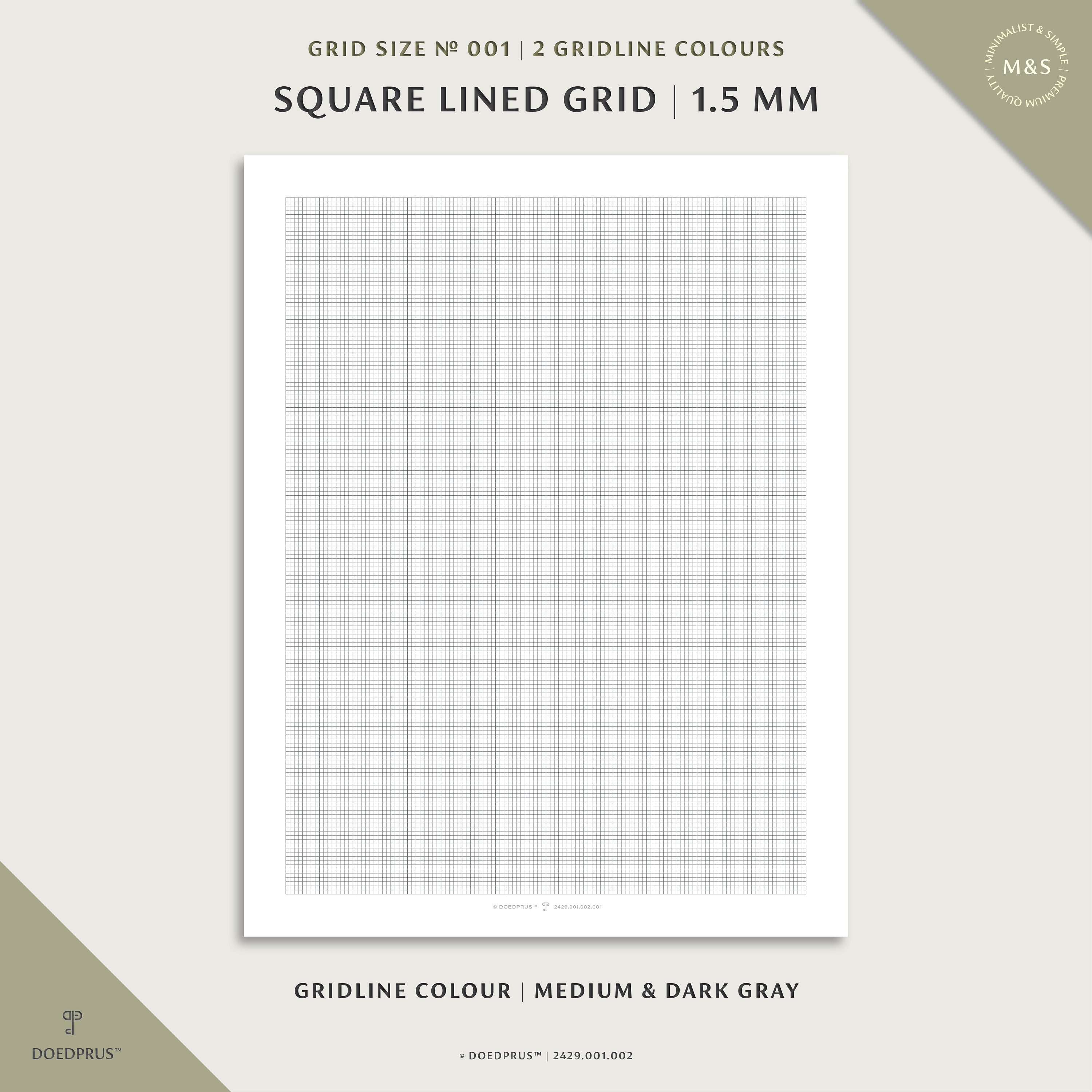 Simple Lined Grid Sheets, Graph Paper, 1.5mm/3mm/4.5mm/6mm/7.5mm/9mm, 2 ...