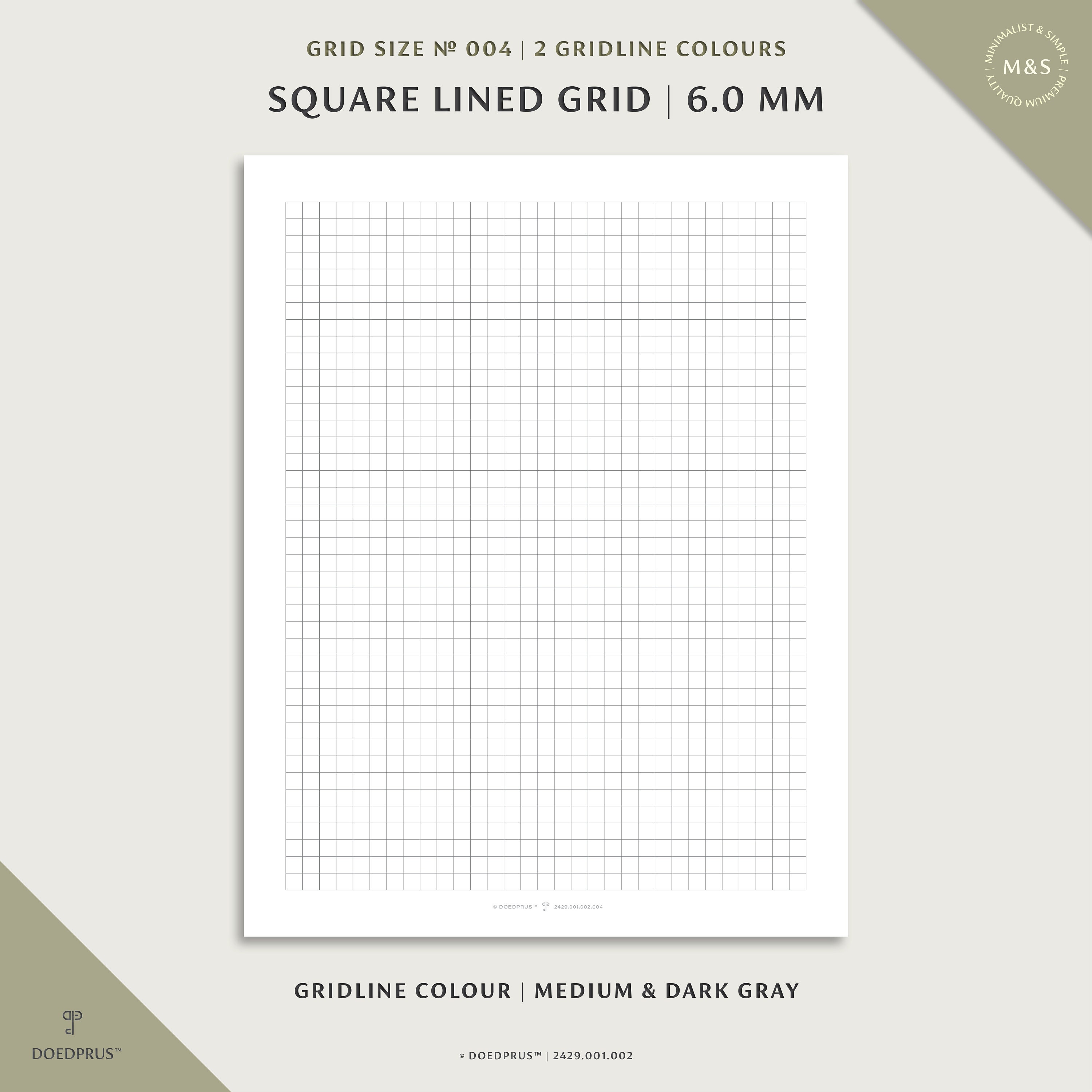 Simple Lined Grid Sheets, Graph Paper, 1.5mm/3mm/4.5mm/6mm/7.5mm/9mm, 2 ...