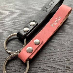 Personalised Leather Keyring, Custom Car Keychain, Personalised Gift ...