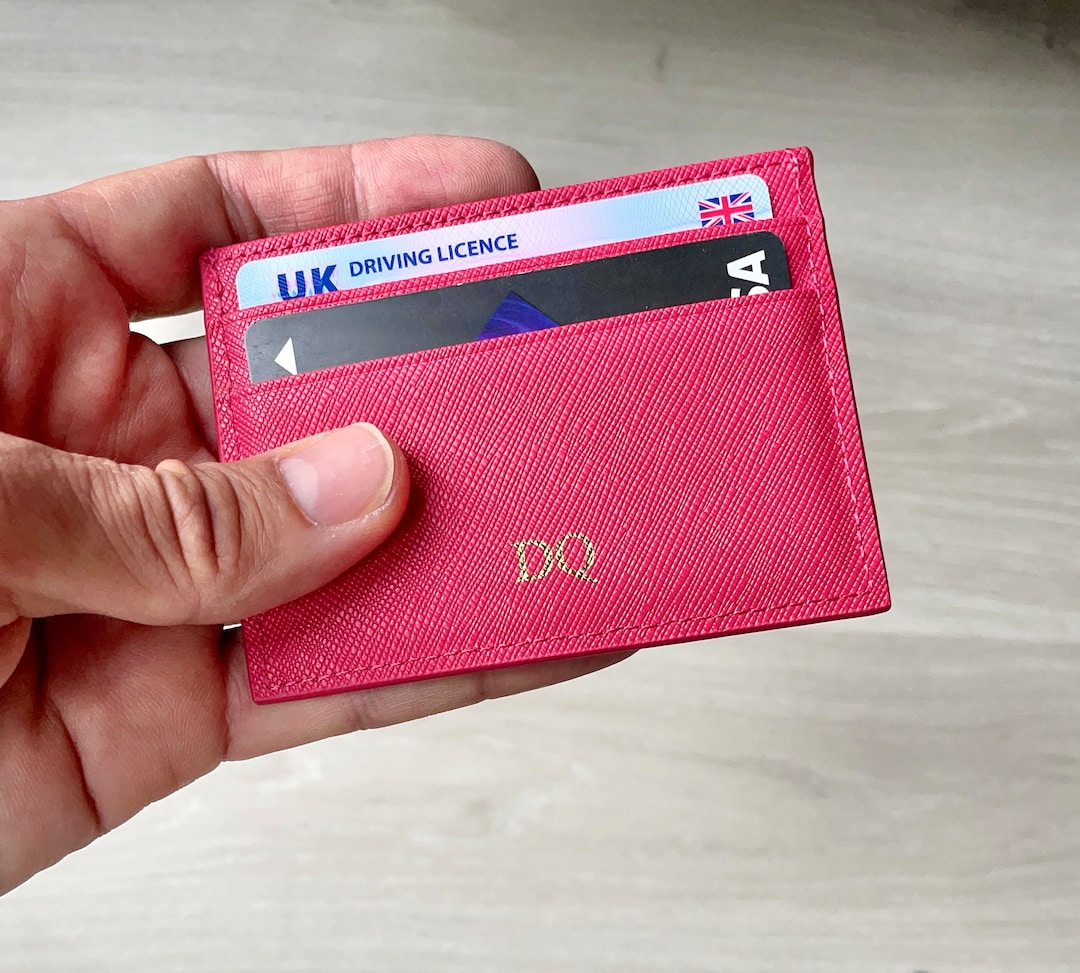 Monogrammed Card Holder Wallet Women Gift - Etsy