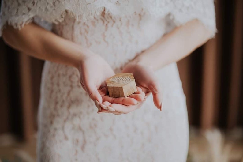 Walnut Engagement Box Hexagon - Etsy