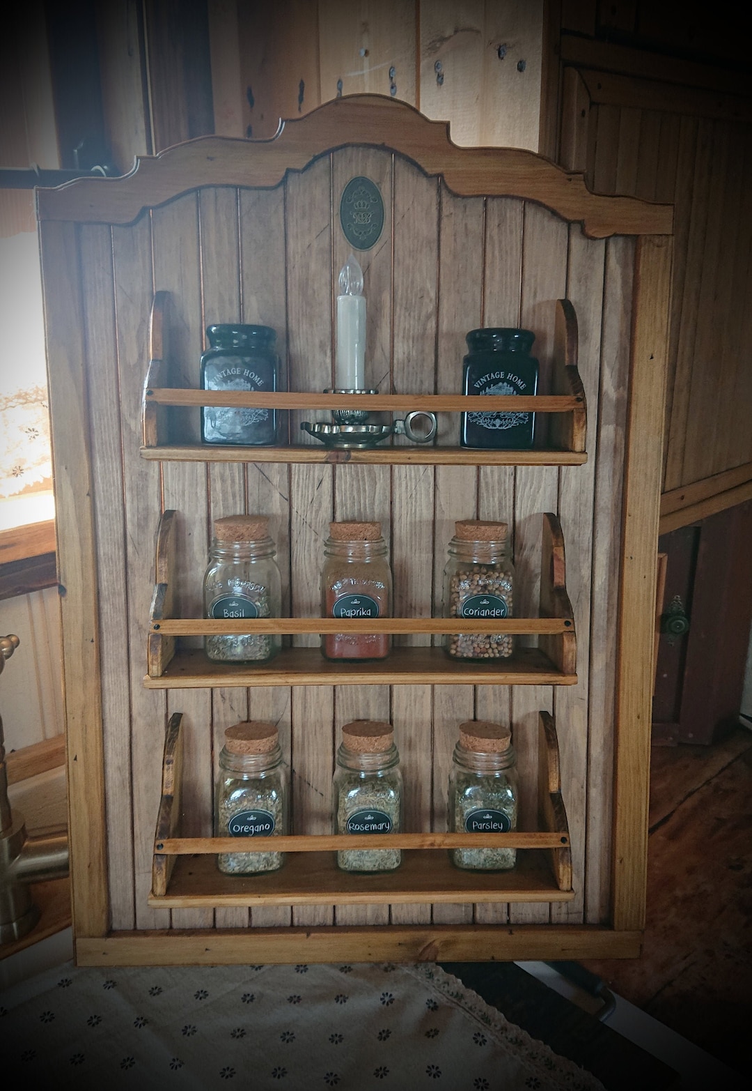 Cottagecore Spice Shelf, French Country Spice Rack, Farmhouse Spice ...