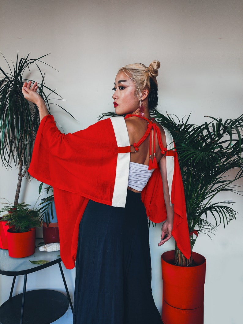 Asian Inspired Shibari Harness Robe Jacket • Backless Kimono • Chinese ...
