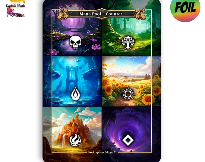 Mana Pool Counter Token - Mana Compteur Jeton - MTG - Magic the Gathering - Custom Card Foil - Etsy