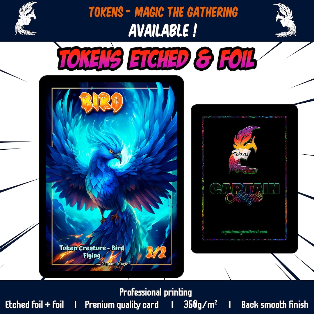 Bird Token ( 2/2 Flying ) - Oiseaux Jeton (2/2 Vol) - MTG - Magic the Gathering - Custom Card ...