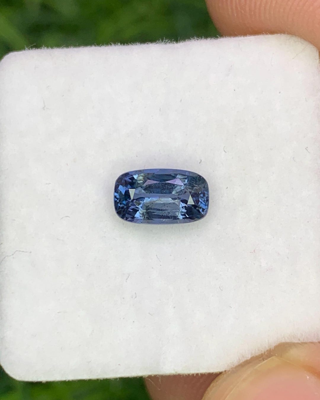 Natural Blue Spinel 0.74 Carat 6.7x4 MM Cushion Shape Faceted Gemstone ...