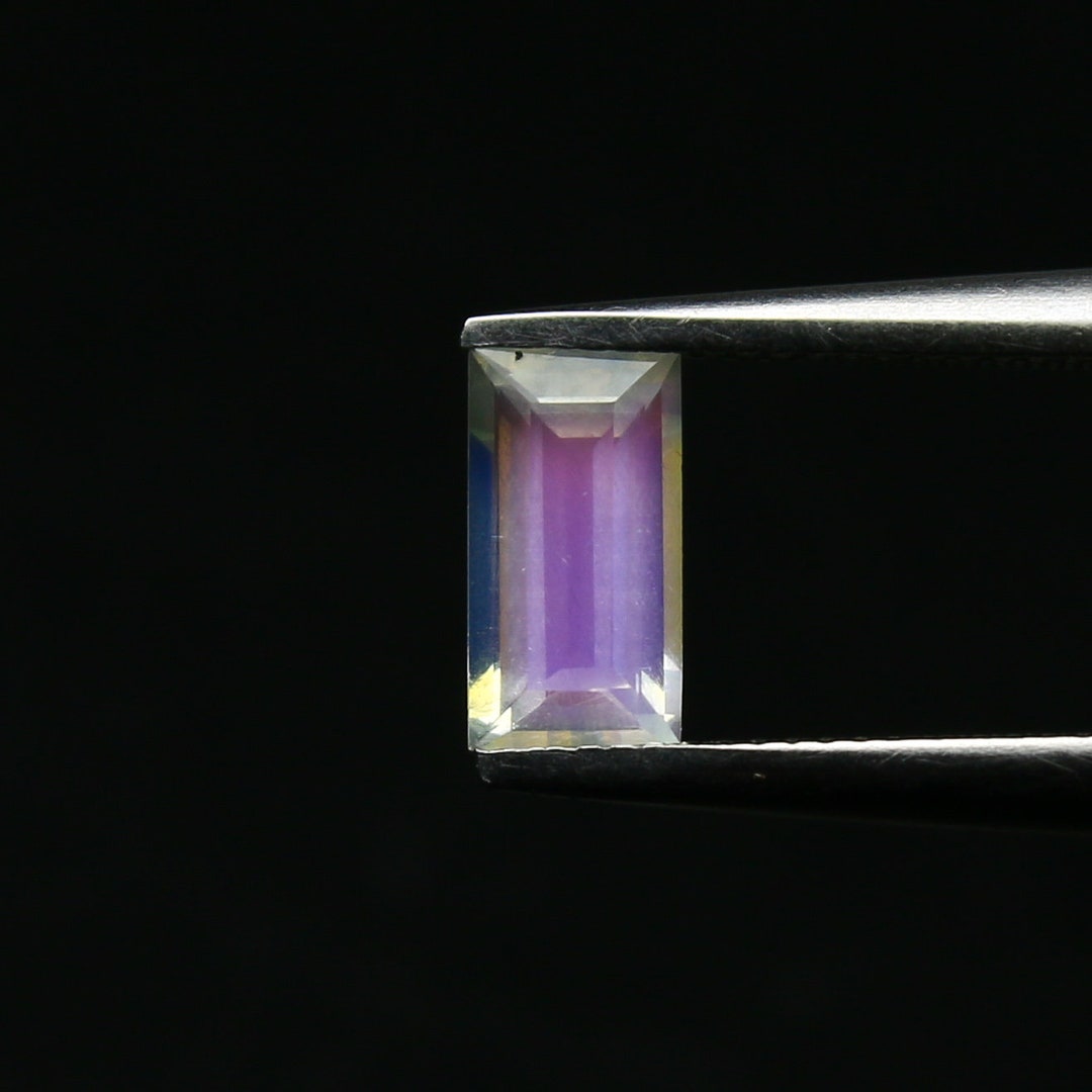 Natural Rare Pink Purple Andesine Labradorite 0.48 Carat 6.8x3.6 MM ...