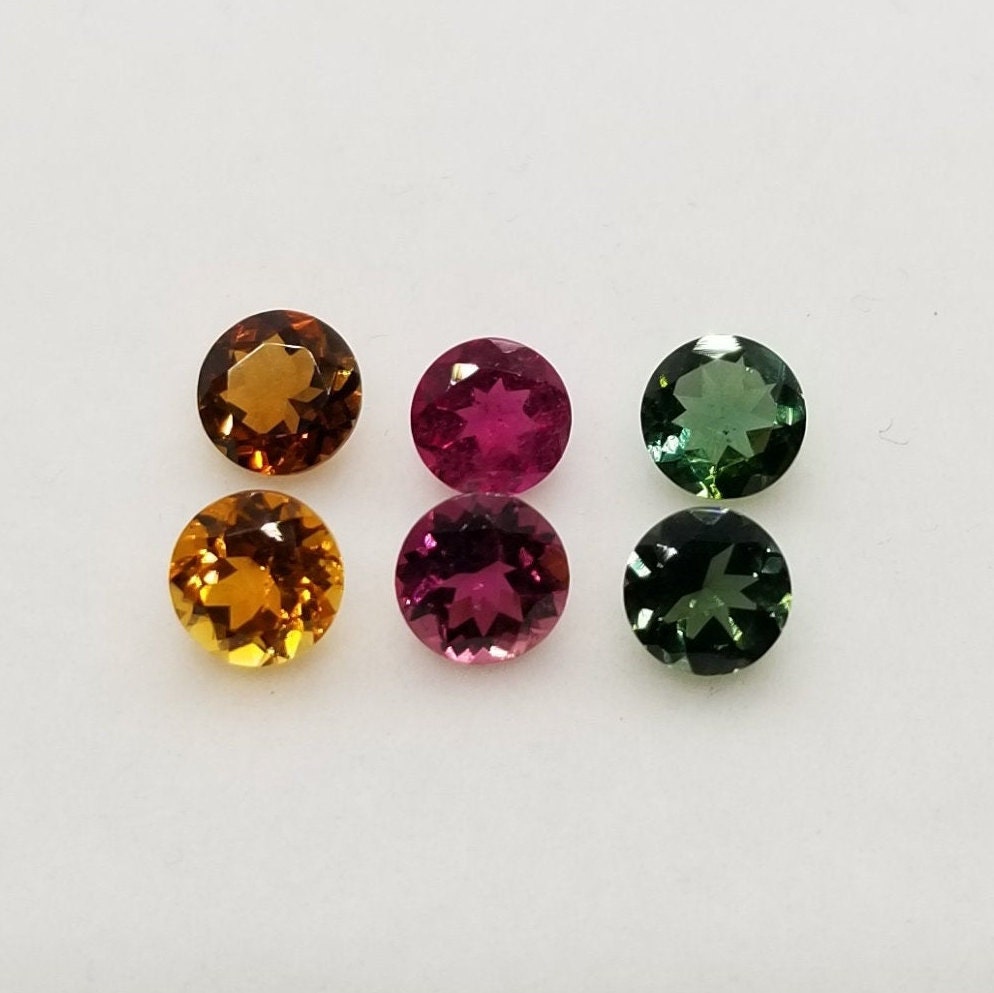 NATURAL Multi-Color Tourmaline Lote 2.81 Carat 5x5 mm Forma | Etsy