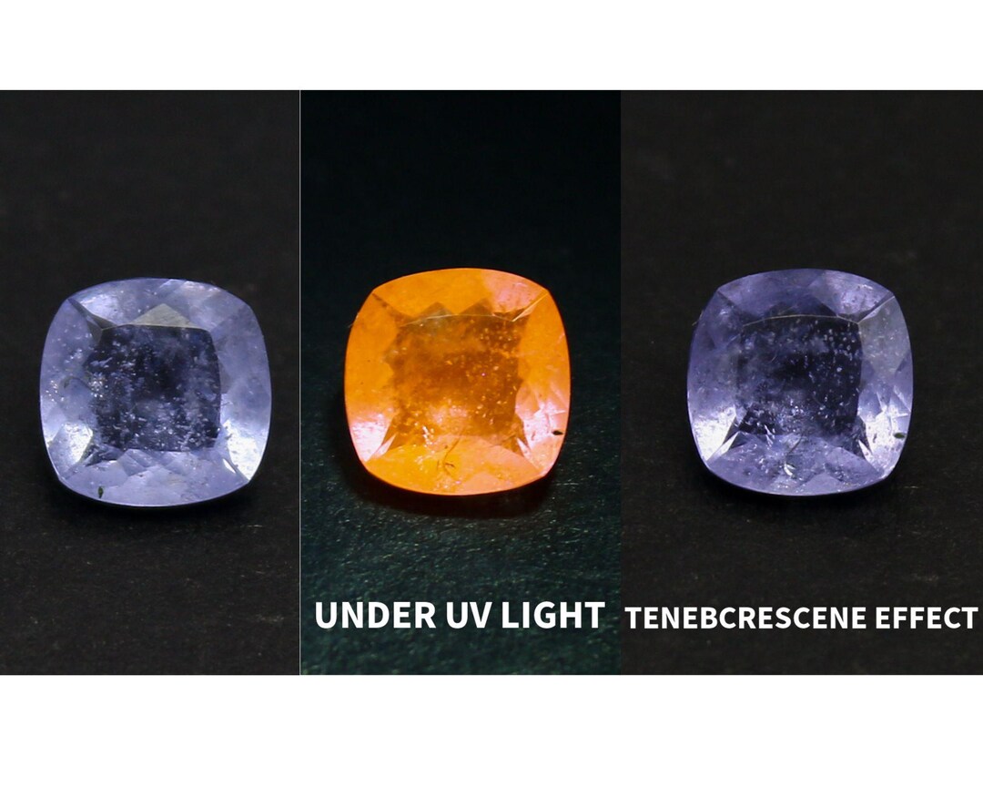 Natural Rare Color Change Hackmanite 0.28 Carat 4.3x4.3 MM Cushion ...