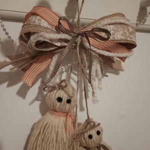 Halloween Farmhouse Ghost Bow, Rustic Bow, Farmhouse Bow, Decor Wreath ...